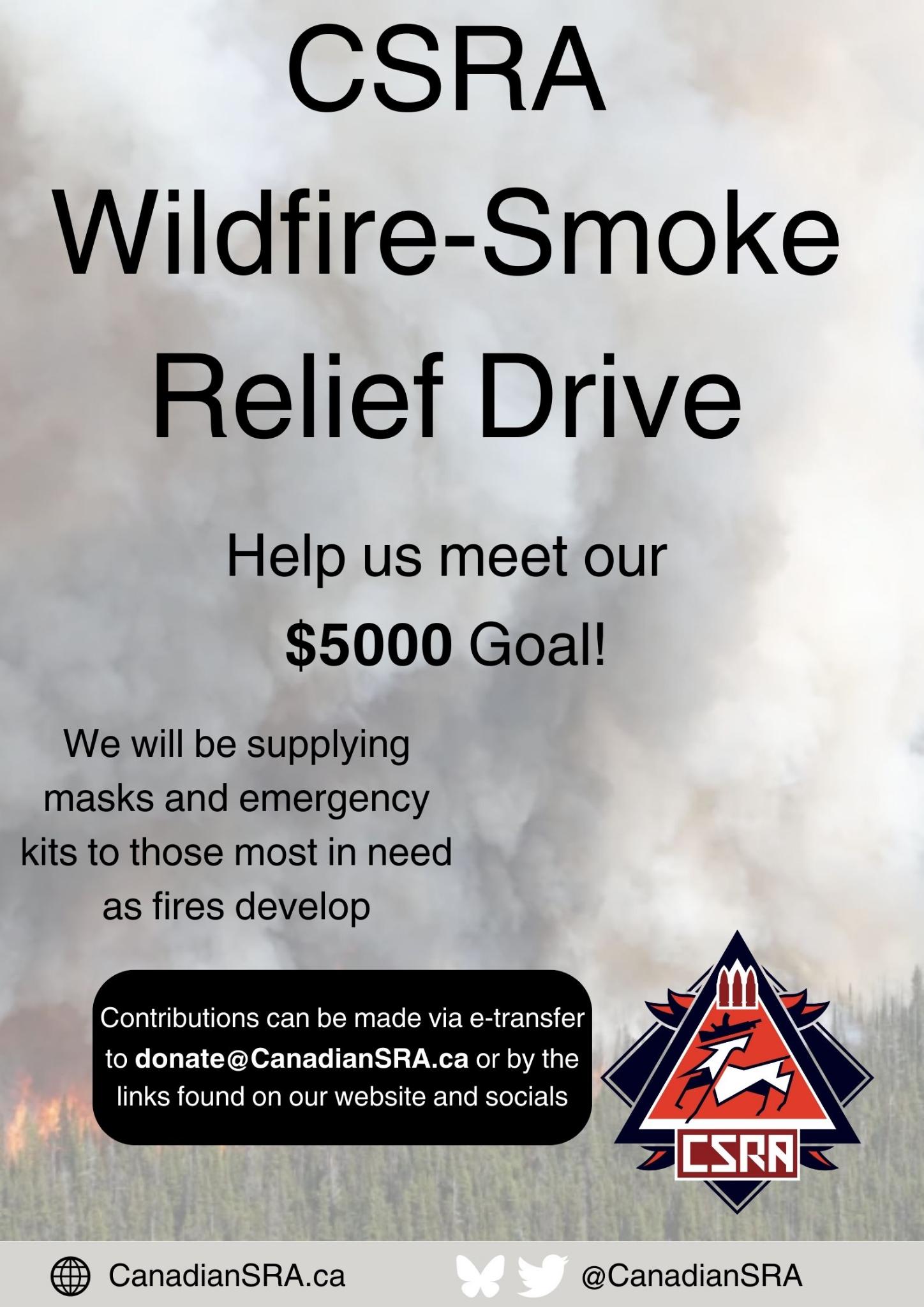 Wildfire-Smoke Relief Drive – Canadian Socialist Rifle Association